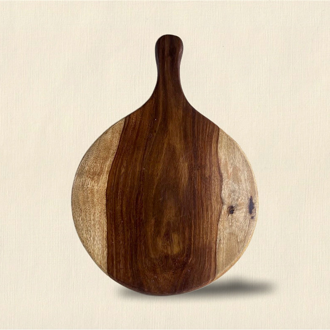 Circular Cutting Board Natural Wood – RUSTIC